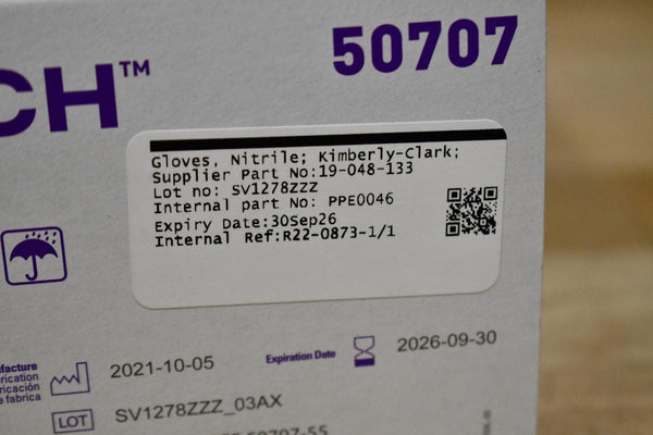 NEW Kimberly Clark Silver Nitrile Gloves #50707, 200 per Box Medium ...