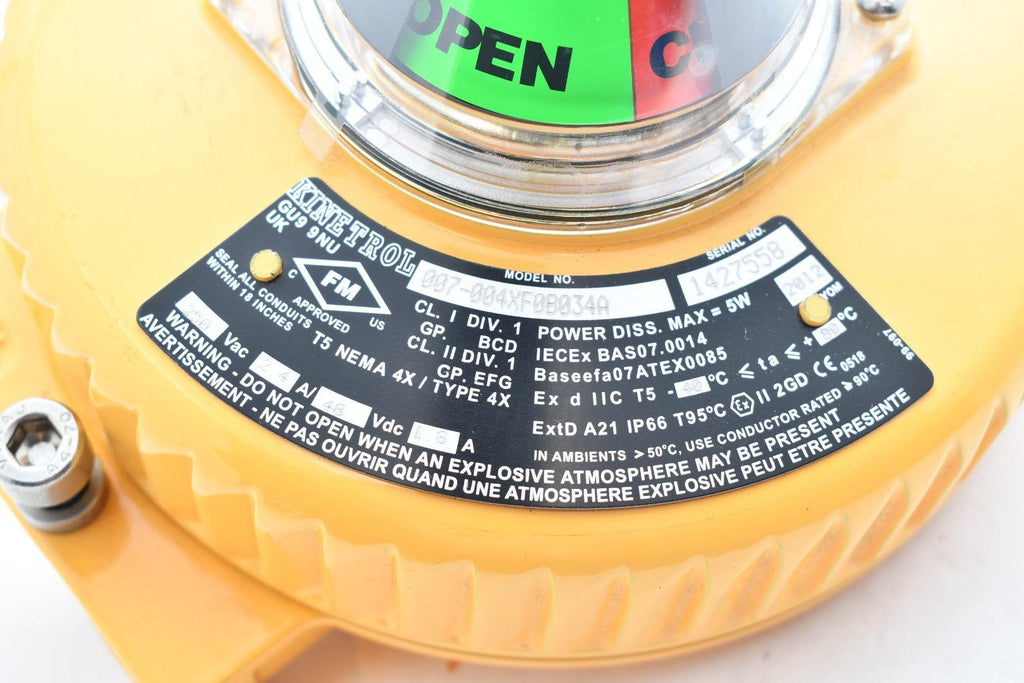 NEW KINETROL 007-004XF0B034A Pneumatic Valve Actuator NEMA 4X 250VAC 2 ...