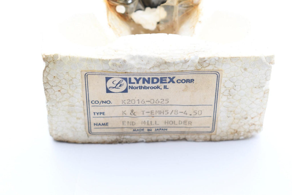 NEW Lyndex K2016-0625 5/8'' End Mill Tool Holder T-EMH5 8-4.50 – VB ...