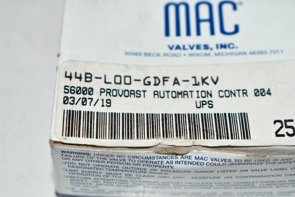 NEW MAC Valves 44B-L00-GDFA-1KV 56000 Solenoid Valve 56000 Provast – VB ...