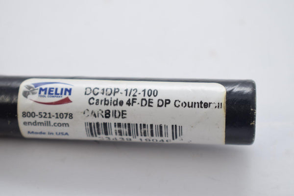 NEW MELIN TOOL COMPANY DC4DP-1/2-100 Countersink, Drill Pt, 100 deg ...