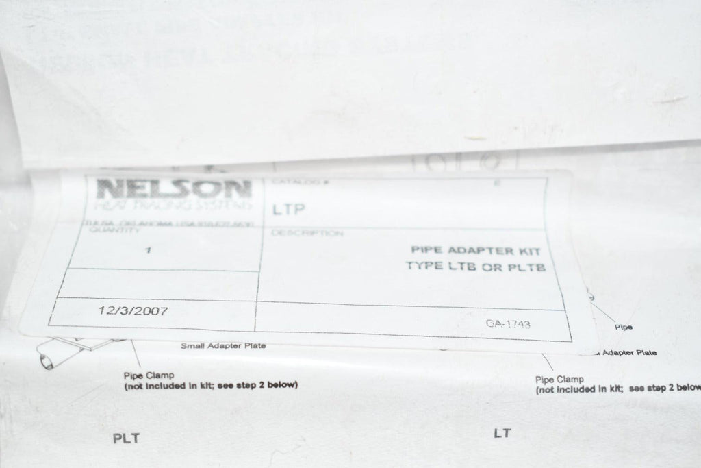 NEW Nelson LTP Ideal Pipe Adapter Kit