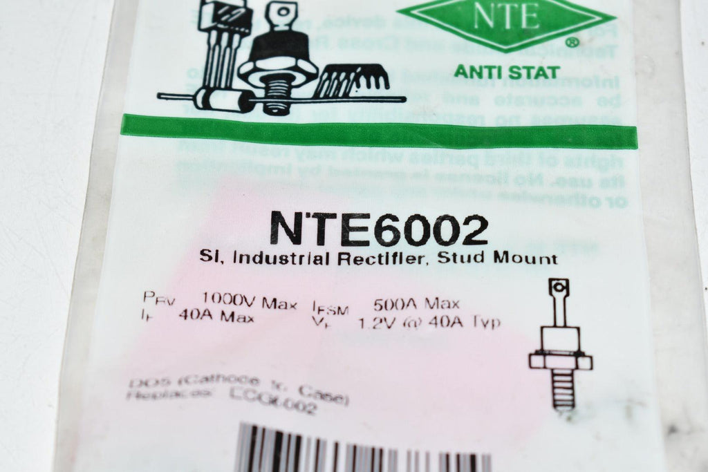 NEW NTE INC. NTE6002 INDUSTRIAL RECTIFIER – VB Industrial Supply