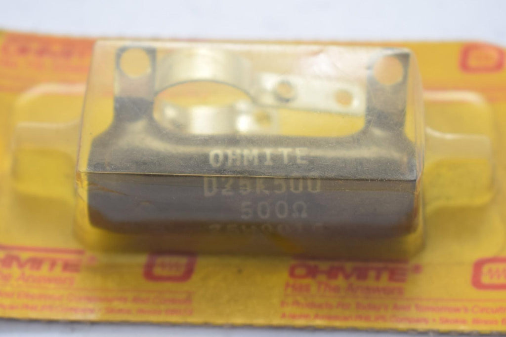 NEW Ohmite D25K500 RESISTOR Type 210 25W 500 Ohms – VB Industrial Supply