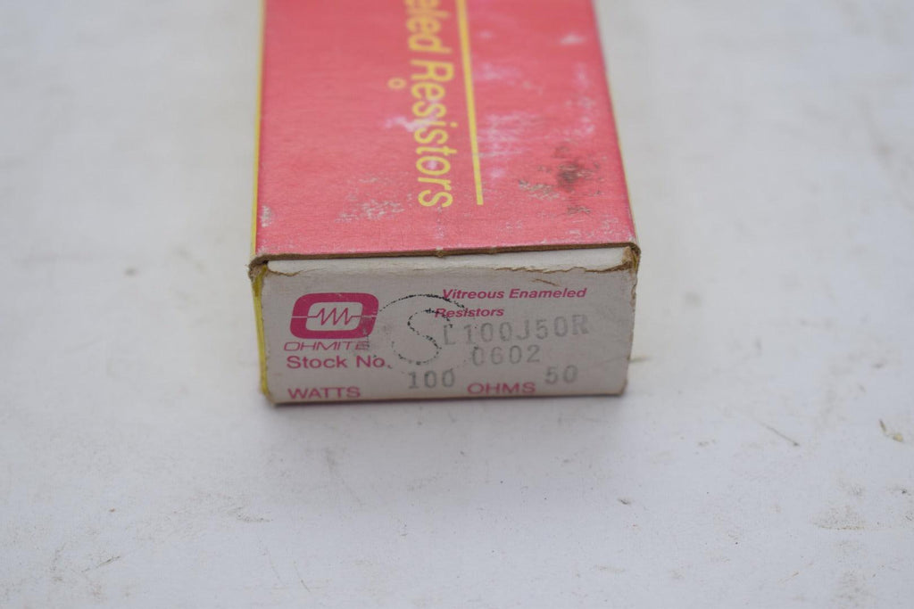 NEW OHMITE L100J50R 100W 0602 Resistor – VB Industrial Supply