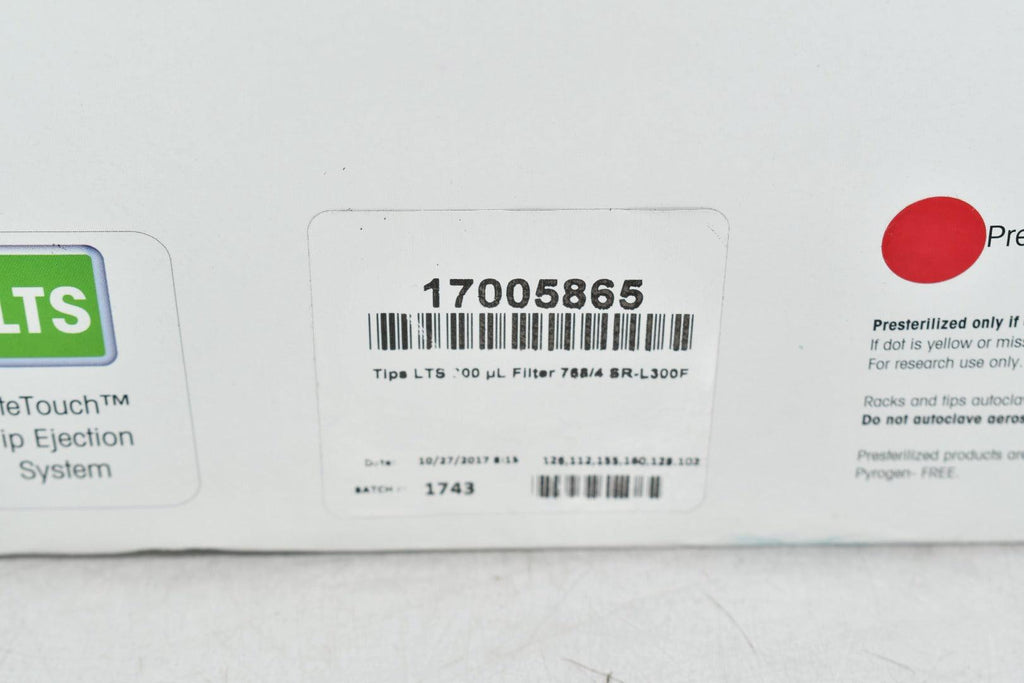 NEW Rainin 17005865 Pipette Tips SR LTS 300 L F 768A/4 768 Tips 4 Rack ...
