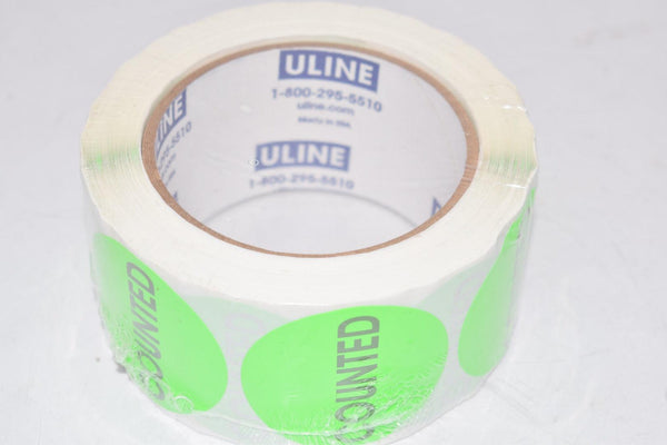 NEW Roll of ULINE Circle Inventory Control Labels - ''Counted'', 2'' S
