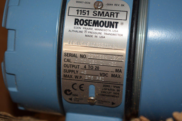 NEW ROSEMOUNT 1151 1151LT-147742 Pressure Level Transmitter Smart