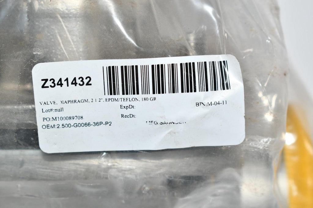 NEW Saunders 2.500-G0066-36P-P2 Diaphragm Valve 2-1/2'' EPDM Teflon