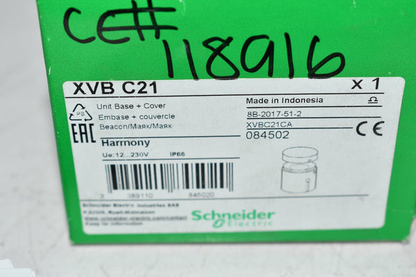 NEW Schneider Electric XVBC21 Indicating Bank, 70 mm, Base Unit & Cap,