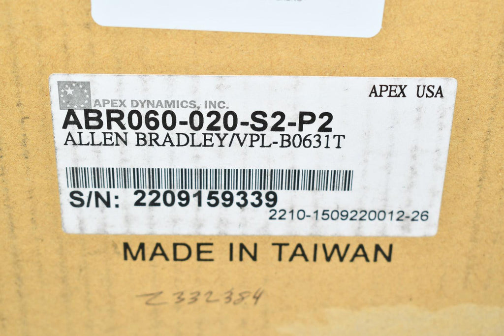 NEW SEALED Apex Dynamics Allen Bradley ABR060-020-S2-P2 ABR Right Angl – VB Industrial Supply
