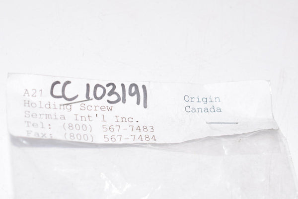 NEW SERMIA A21 Holding Screw – VB Industrial Supply