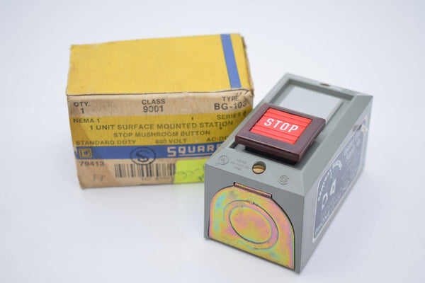 NEW SQUARE D 9001BG103 CONTROL STATION 600VAC 5A T-B Pushbutton Switch ...