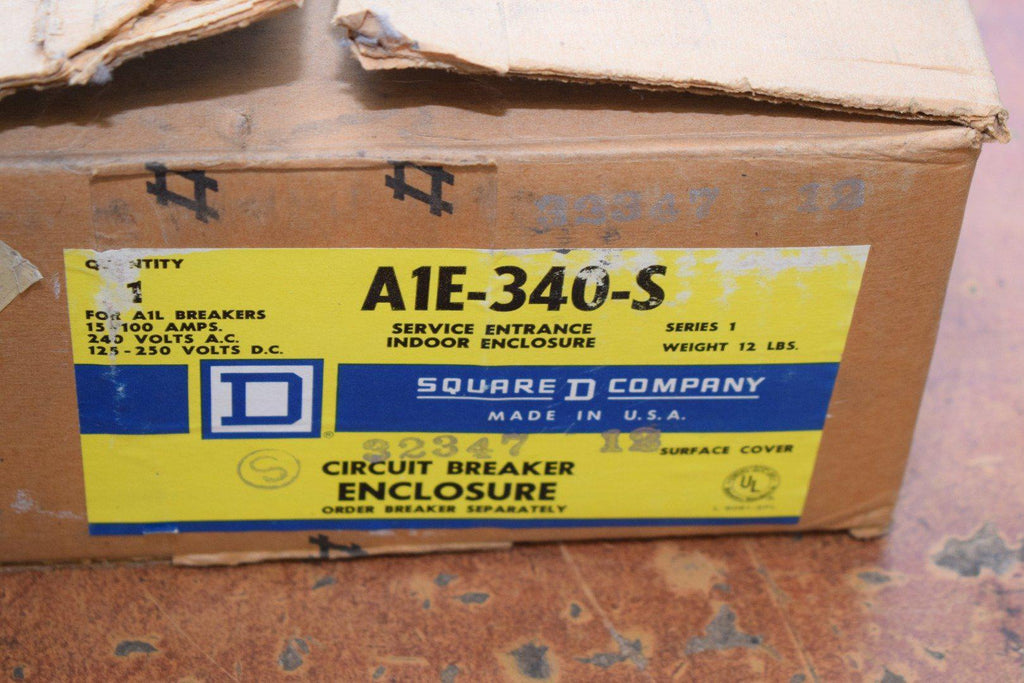 NEW Square D A1E-340-S Circuit Breaker Enclosure Series 1 Indoor