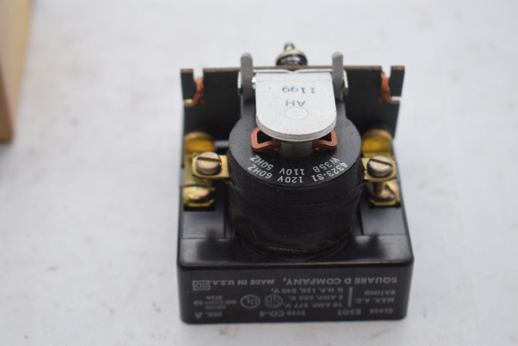 NEW SQUARE D AC CONTROL RELAY 8501CO4 DPST 2NC Open Type 120V Coil – VB ...