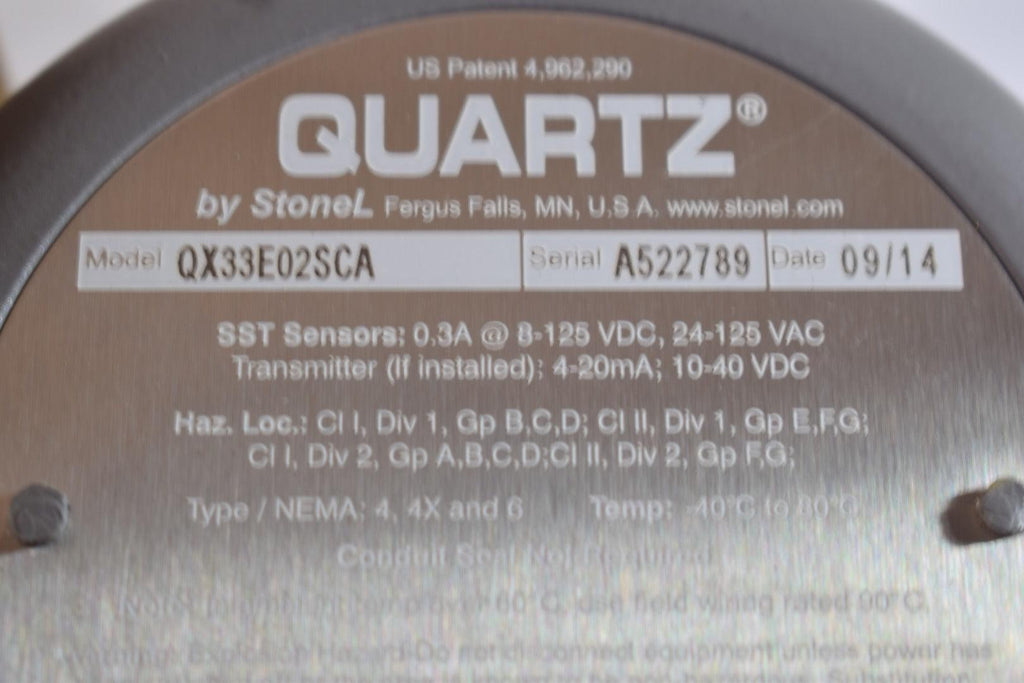 NEW StoneL QUARTZ QX33E02SCA Switching Sensor Dual Module – VB ...