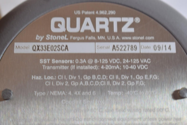 NEW StoneL QUARTZ QX33E02SCA Switching Sensor Dual Module – VB ...