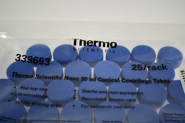 NEW Thermo Scientific 339653 50mL Conical Sterile Polypropylene Centri ...