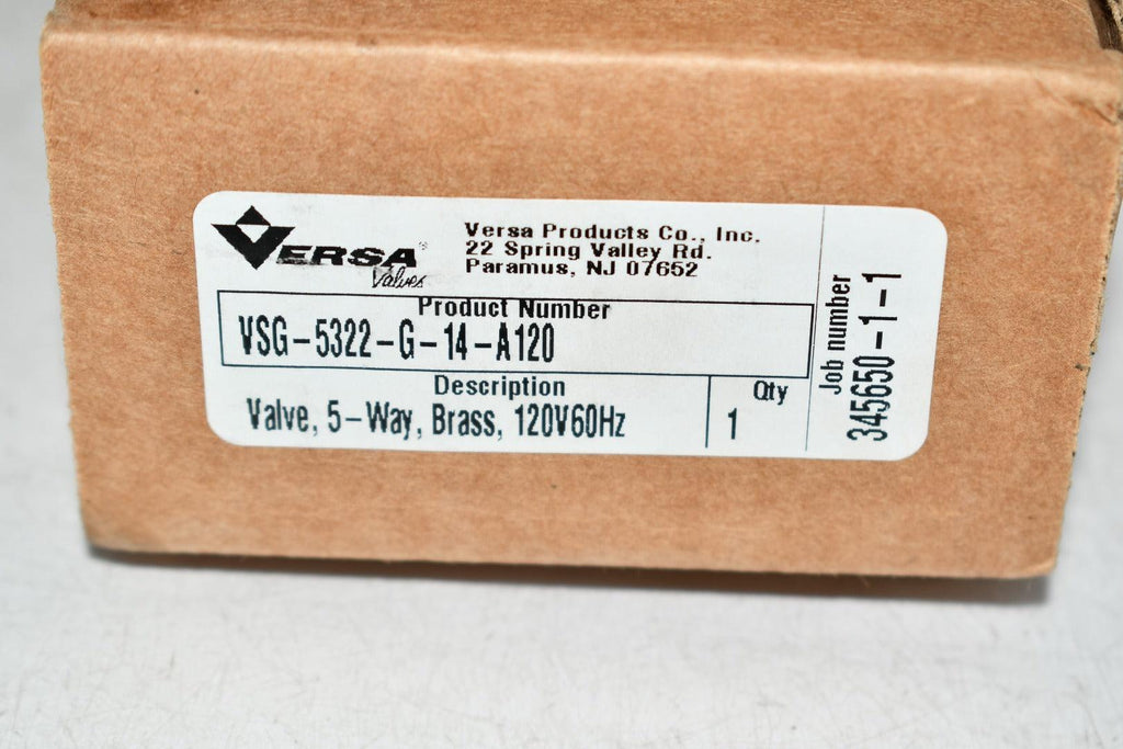 NEW Versa Valves VSG-5322-G-14-A120 Pneumatic Directional Valve 5-Way ...