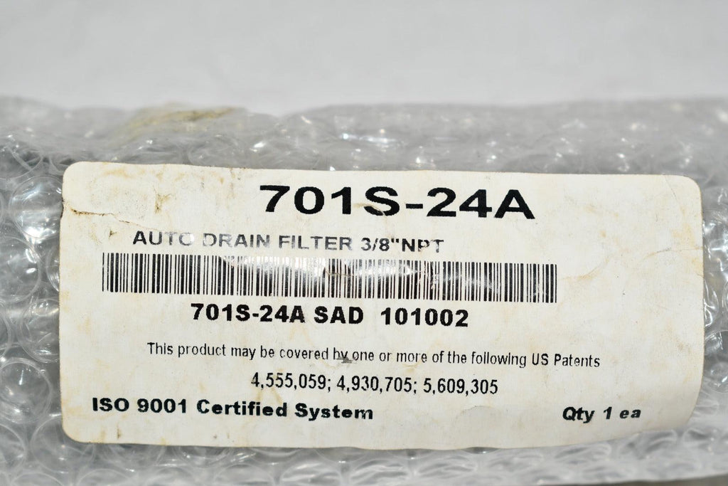 NEW VORTEC 701S-24A Auto drain filter, 5 micron water particulate, 3/8 ...