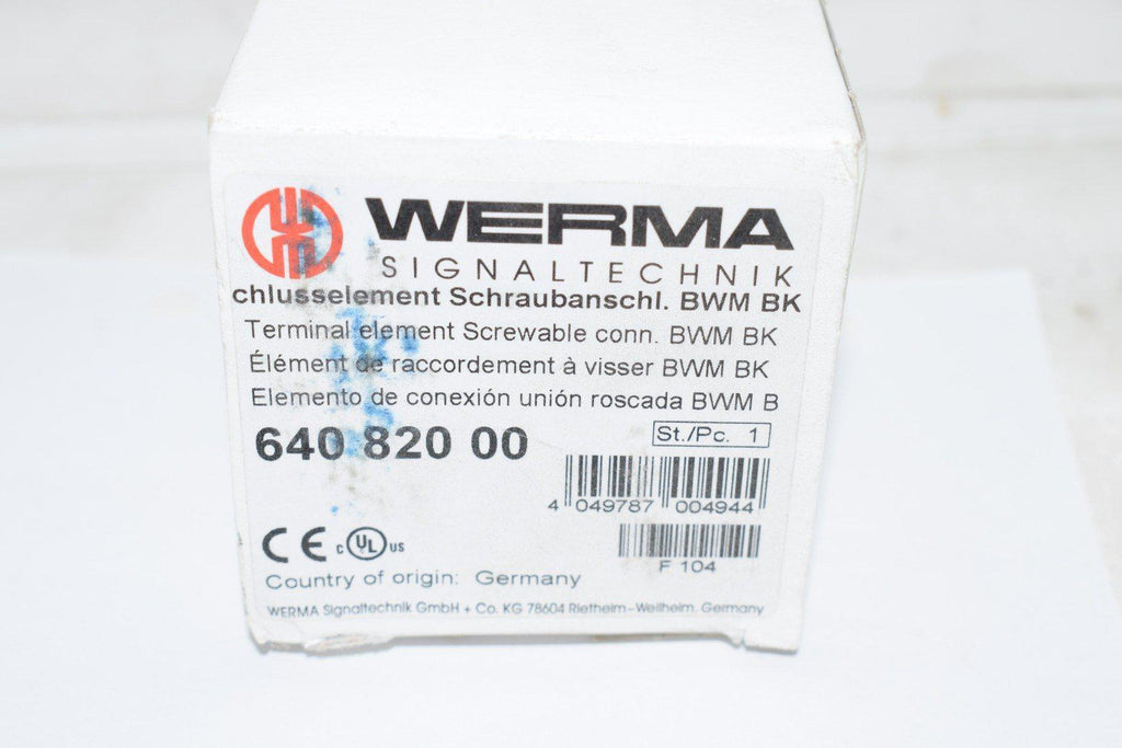 NEW WERMA 64082000 Light Tower;KombiSIGN 71;Terminal Element; Screw. C – VB Industrial Supply