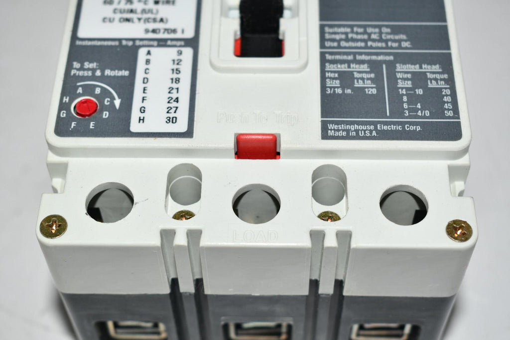 NEW Westinghouse HMCP003ADC Circuit Breaker HMCP Frame, 3-Pole, 3A, 25 ...