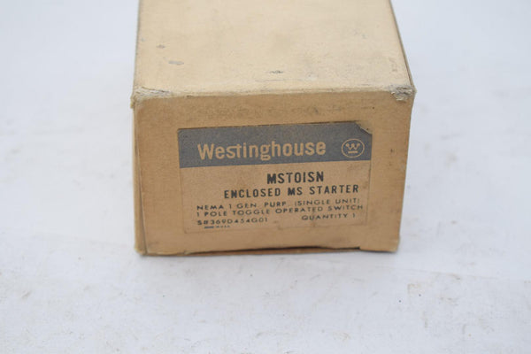NEW Westinghouse MST01SN Manual Motor Starter. Enclosure Nema 1 Toggle ...