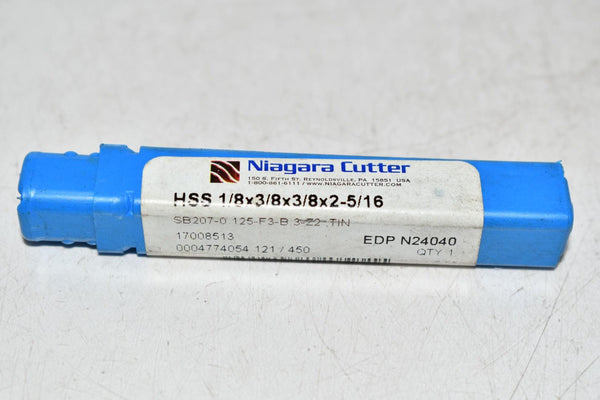 Niagara Cutter N24040 1/8'' Size, 3/8'' LOC, 2 Flute, High Speed Steel ...