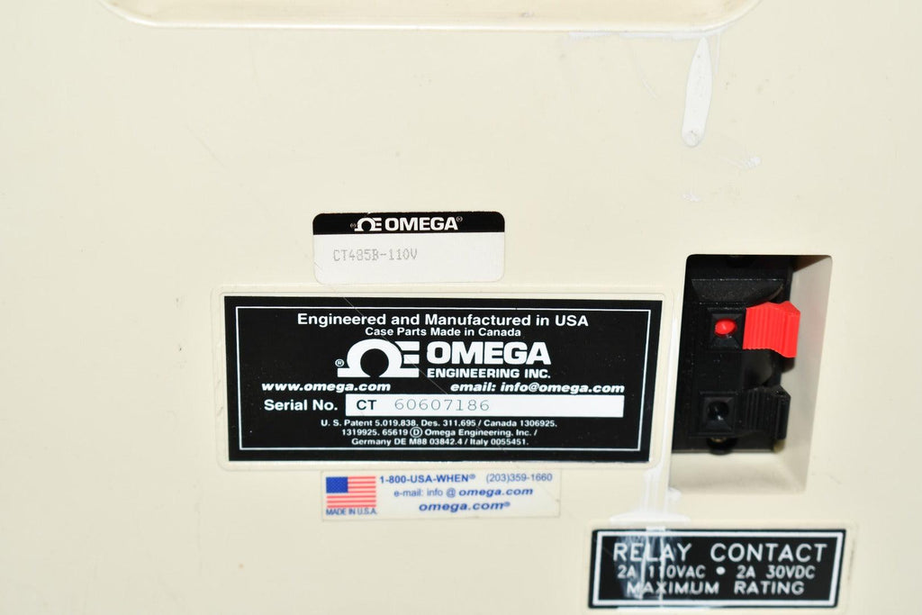 OMEGA CT485B Temperature and Humidity Chart Recorder White Missing Fro