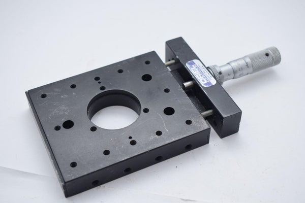 Oriel Linear Slide Stage Positioner 3-1/2'' x 3'' Mitutoyo Micrometer