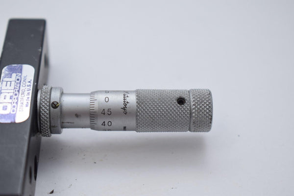 Oriel Linear Slide Stage Positioner 3-1/2'' x 3'' Mitutoyo Micrometer ...