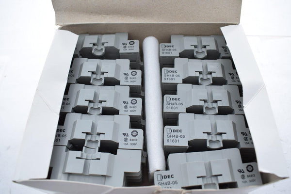 Pack of 10 NEW Idec SH4B-05 Relay Socket, 14 Pin, 4 Pole, DIN Rail, 10 ...