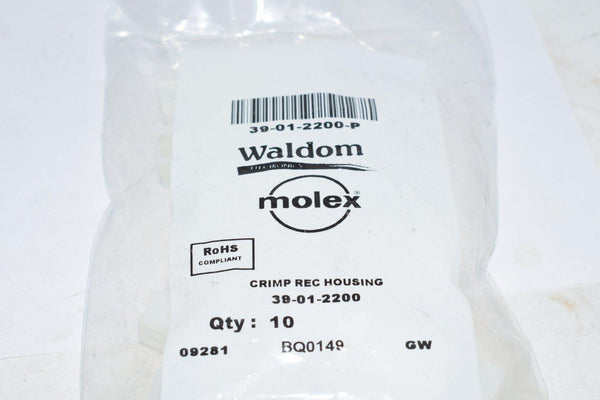 Pack of 10 NEW Molex 39-01-2200 Headers & Wire Housings 20 CKT RCPT HO