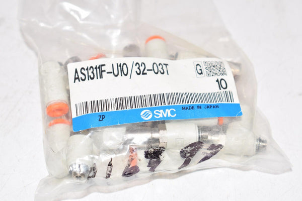 Pack of 10 NEW SMC AS1311F-U10/32-03T Flow Control Fittings – VB ...