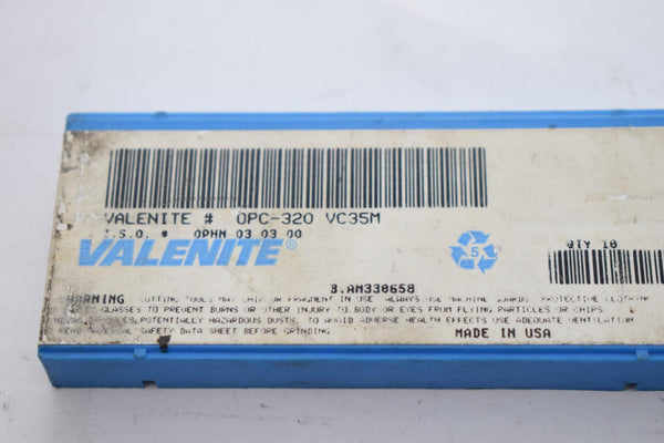Pack of 10 NEW Valenite OPC-320 Grade VC35M Carbide Inserts – VB ...