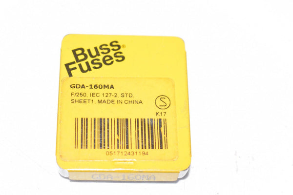 Pack of 4 NEW Bussmann GDA-160MA 250V AC, 1.5kA Fuses – VB Industrial ...