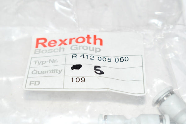 Pack of 5 NEW Bosch Rexroth R412005060 Straight Plug Connector