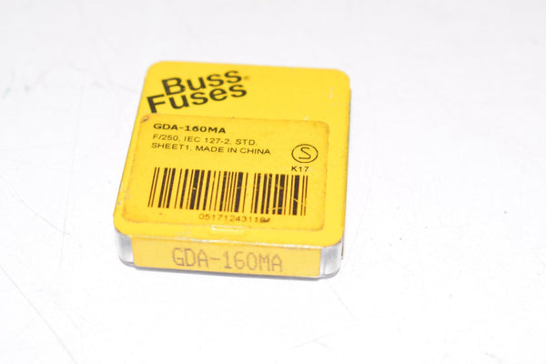 Pack of 5 NEW Bussmann GDA-160MA 250V AC Fuses – VB Industrial Supply