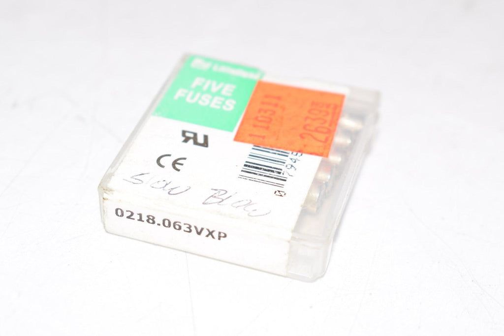 Pack of 5 NEW Littelfuse 0218.063VXP Slow Blow Fuses 250V – VB ...