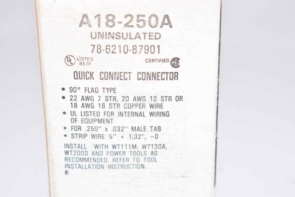 Pack of 50 NEW Thomas & Betts T&B A18-250A Female Disconnect STA-KON Q ...