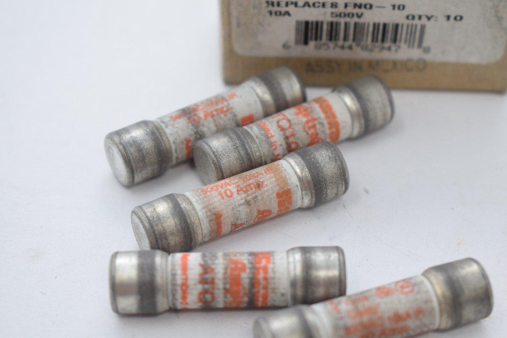 Pack of 6 NEW MARS 82947 10A MIDGET FUSE ATQ1 – VB Industrial Supply
