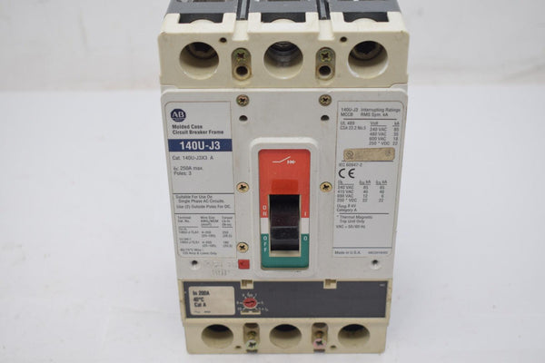PARTS Allen Bradley 140U-J3X3 Molded Case Circuit Breaker Frame, 250A ...