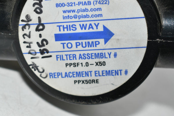 PIAB Vacuum Filter 1?NPT PPSF1.0-X50 PPX50RE