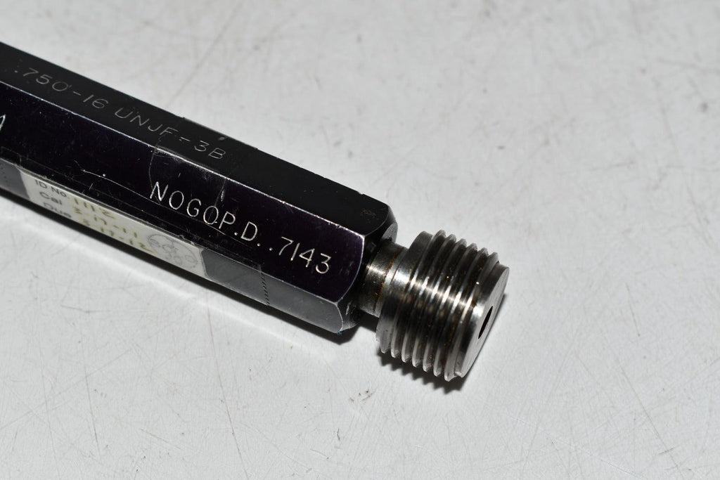 Precon .750-16 UNJF-3B Thread Plug Gage Go Pd .7694 NO GO .7143