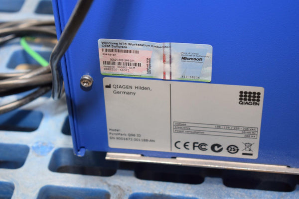 Qiagen Pyromark Q96 ID DNA Sequencer Windows NT Software