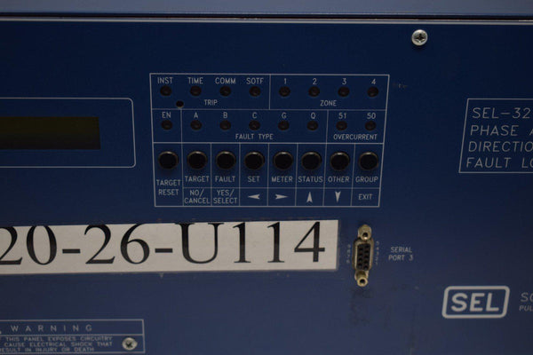 Schweitzer Engineering SEL-321 Phase and Ground Distance Relay Overcur ...