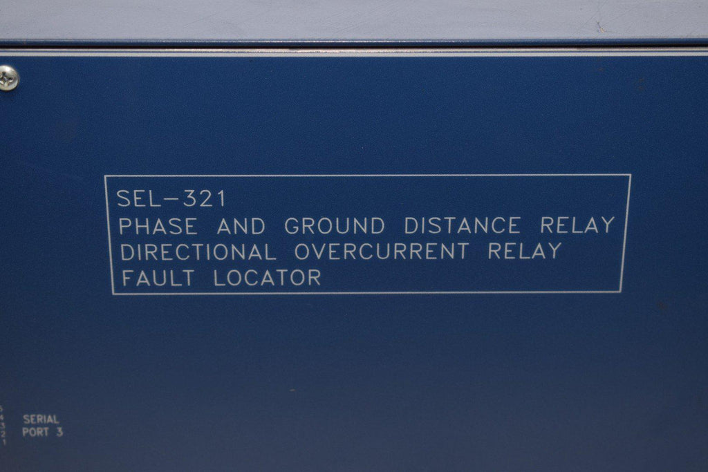 Schweitzer Engineering SEL-321 Phase and Ground Distance Relay Overcur