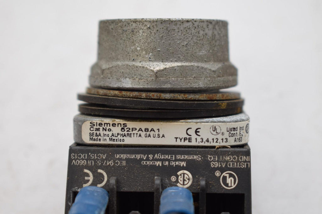 Siemens, 52PA8A1 Pushbutton Switch 52BAK A600 Contact Block – VB ...