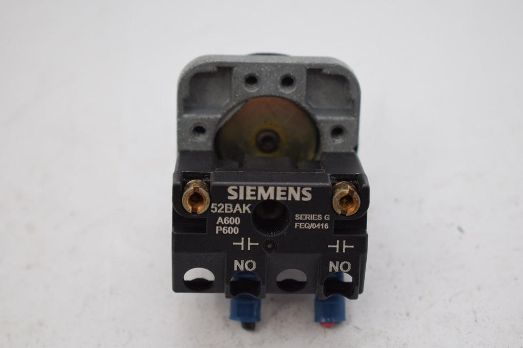Siemens, 52PA8A1 Pushbutton Switch 52BAK A600 Contact Block – VB ...
