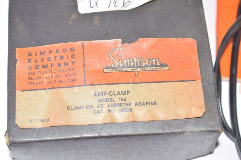 Simpson Amp-Clamp Model 150 Clamp-On AC Ammeter Adapter – VB Industrial ...